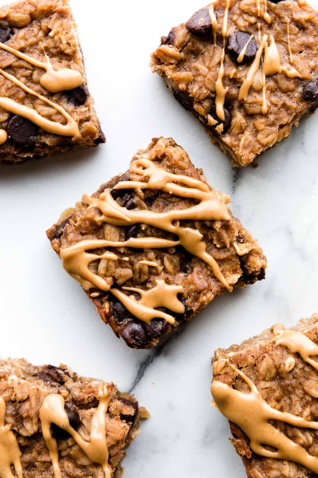 Peanut Butter Banana Chocolate Chip Oatmeal Bars - Sally's Baking
