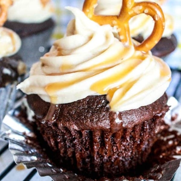 Chocolate Cupcakes (Cake Mix) with Salted Caramel Frosting - Sally's Baking