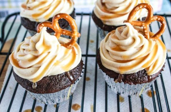 Chocolate Cupcakes (Cake Mix) with Salted Caramel Frosting - Sally's Baking