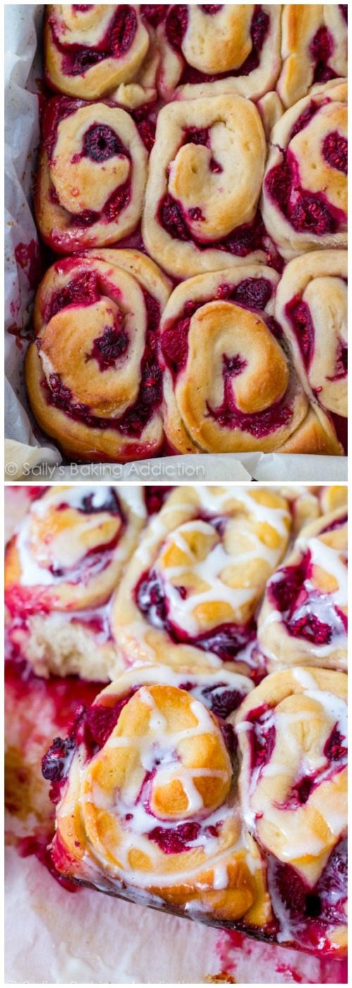 Raspberry Swirl Sweet Rolls - Sally's Baking Addiction