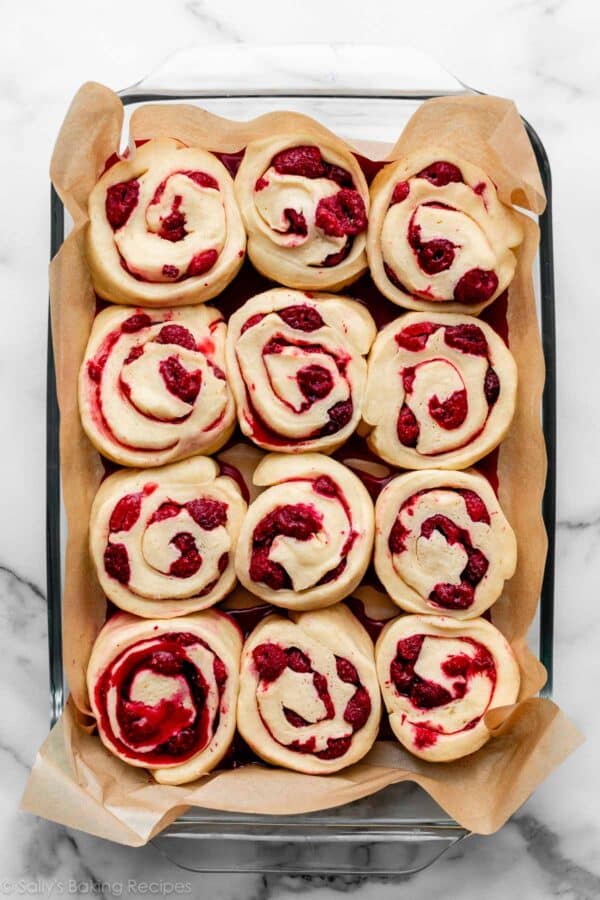 Raspberry Sweet Rolls with Cream Cheese Icing - Sally's Baking