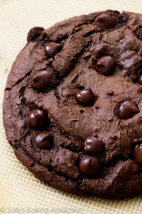 1 Giant Double Chocolate Cookie - Sally's Baking Addiction