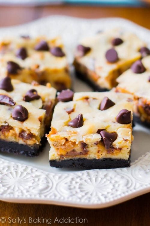 Snickers Cheesecake Bars - Sally's Baking