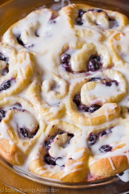 Blueberry Sweet Rolls with Lemon Glaze - Sally's Baking Addiction