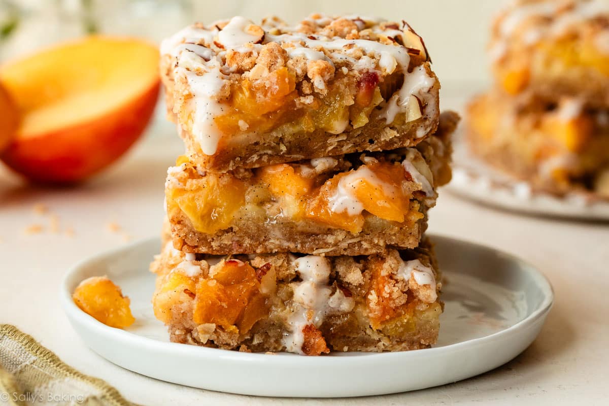 Peach Pie Crumb Bars - Sally's Baking