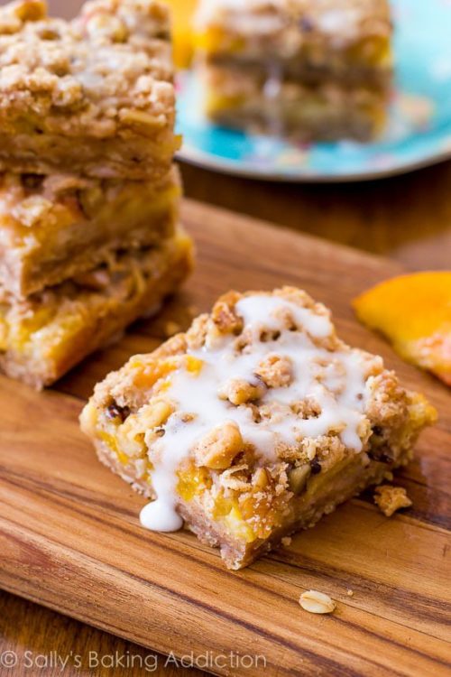 Peaches & Cream Bars - Sally's Baking