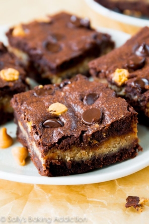 Peanut Butter Stuffed Brownies - Sally's Baking