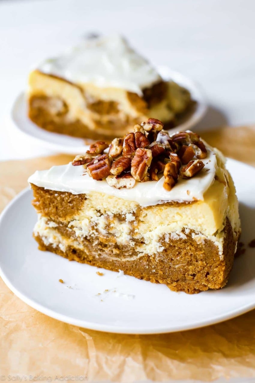 Pumpkin Cake Cheesecake - Sally's Baking