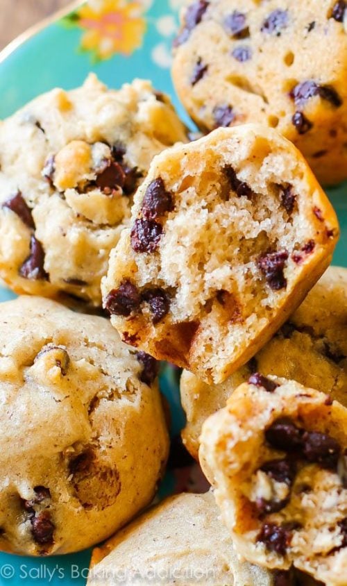 45 Calorie Mini Chocolate Chip Muffins - Sally's Baking