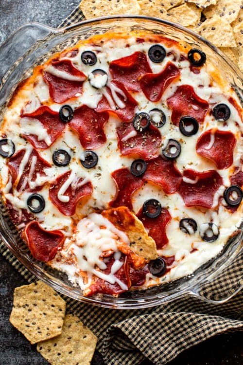 My Favorite Pepperoni Pizza Dip - Sally's Baking Addiction