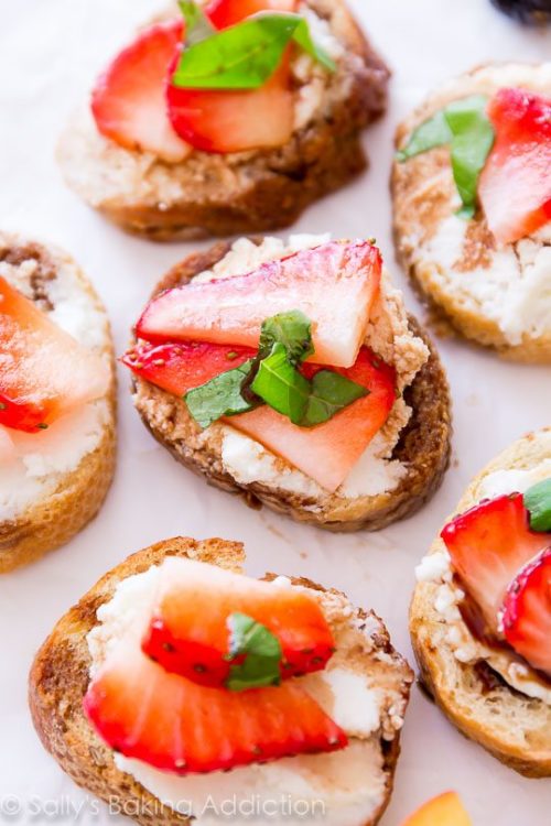 Goat Cheese, Honey, & Fruit Crostini - Sally's Baking