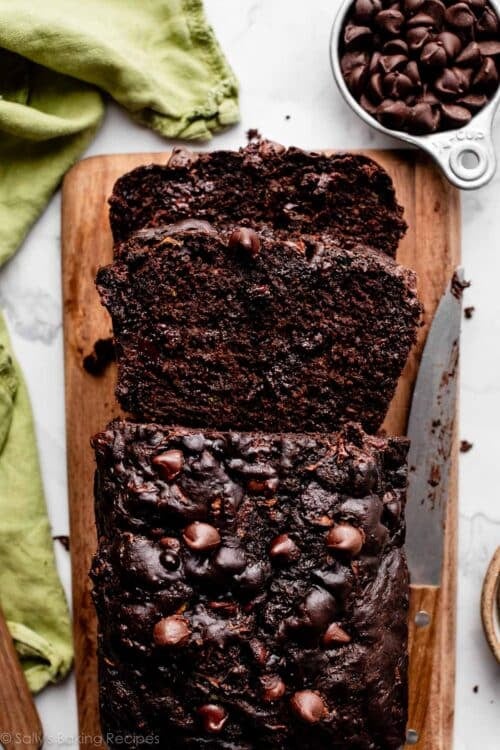 Double Chocolate Zucchini Bread Sally S Baking