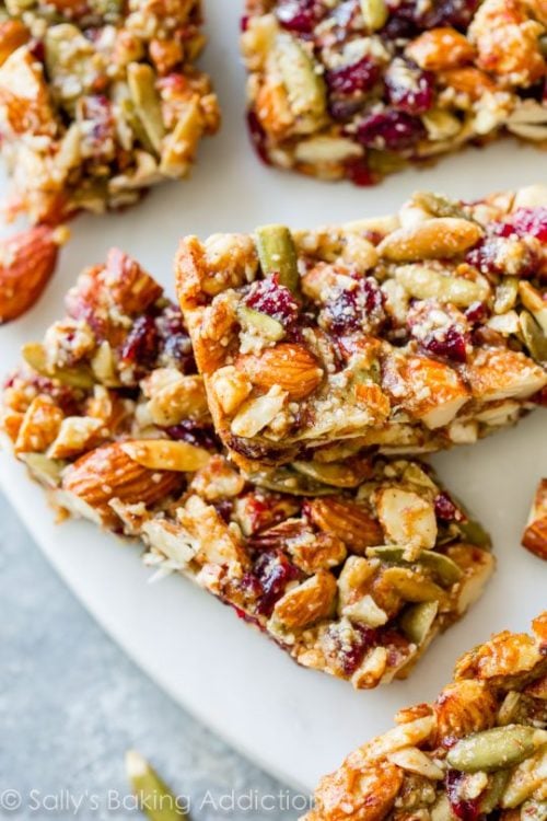 Pumpkin Seed Cranberry Snack Bars - Sally's Baking