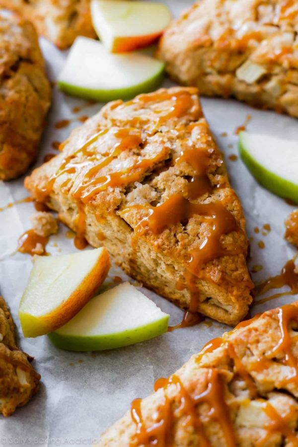 Caramel Apple Cinnamon Scones - Sally's Baking Addiction