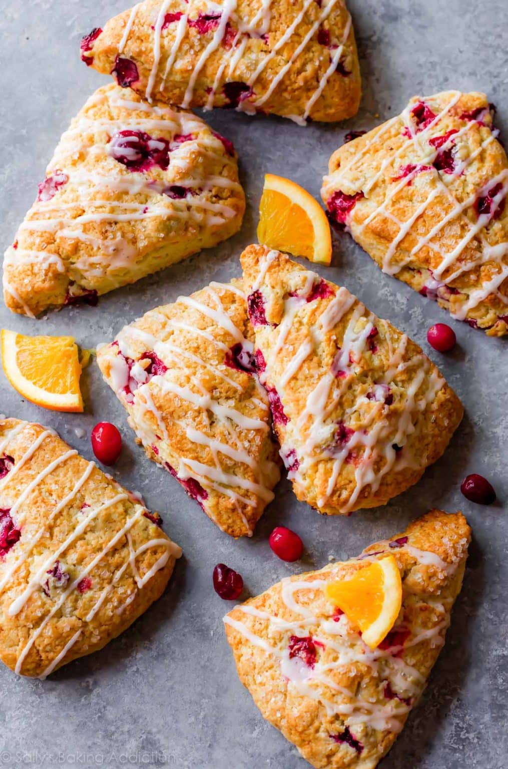 Glazed Cranberry Orange Scones - Sally's Baking