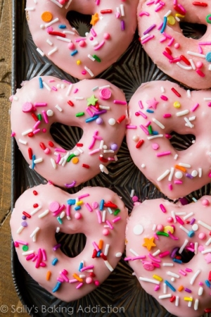 Pink Party Donuts - Sally's Baking