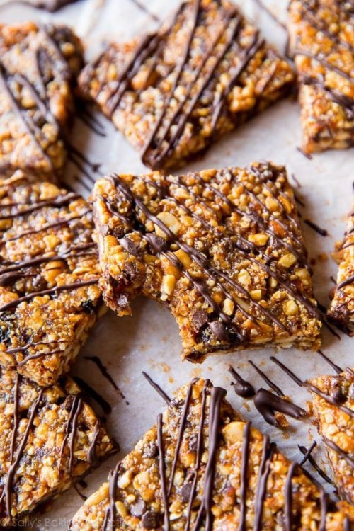 Chocolate Peanut Butter Snack Bars - Sally's Baking