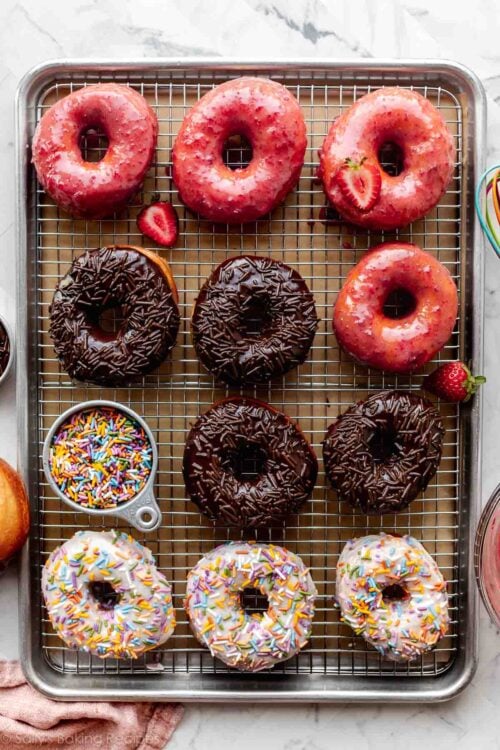 Easy Donut Frostings (Strawberry, Vanilla, & Chocolate) - Sally's Baking