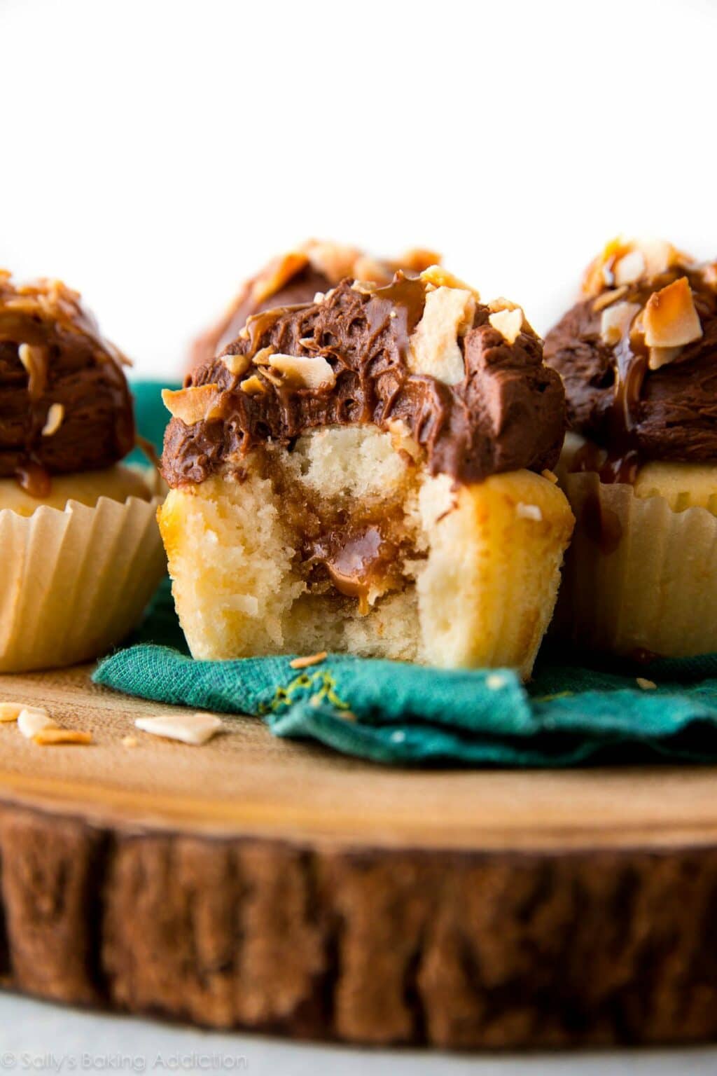 Chocolate Caramel Coconut Cupcakes - Sally's Baking