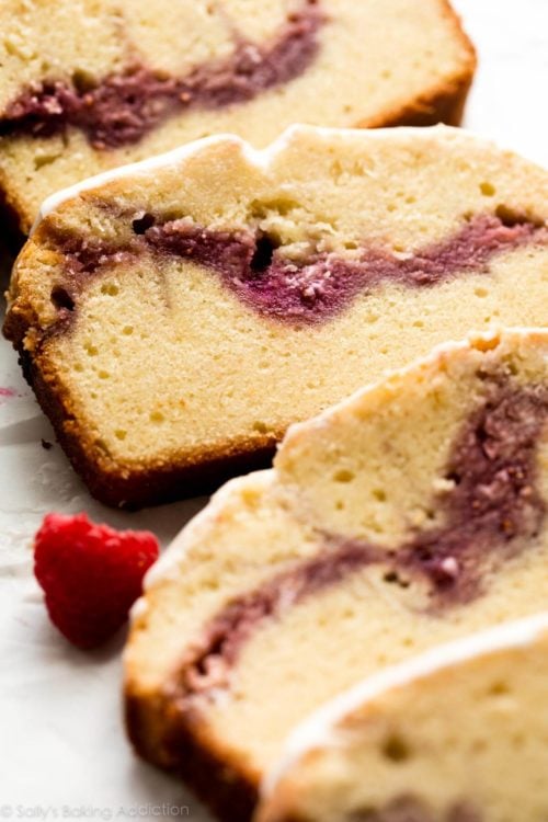 Easy Raspberry Swirl Pound Cake - Sally's Baking