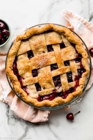 Homemade Cherry Pie (With Thick Filling) with Thicker Filling - Sally's ...