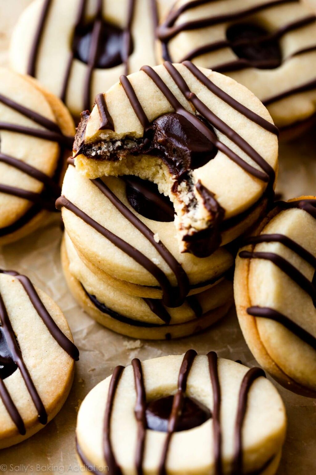 Striped Fudge Cookie Sandwiches Recipe - Sally's Baking