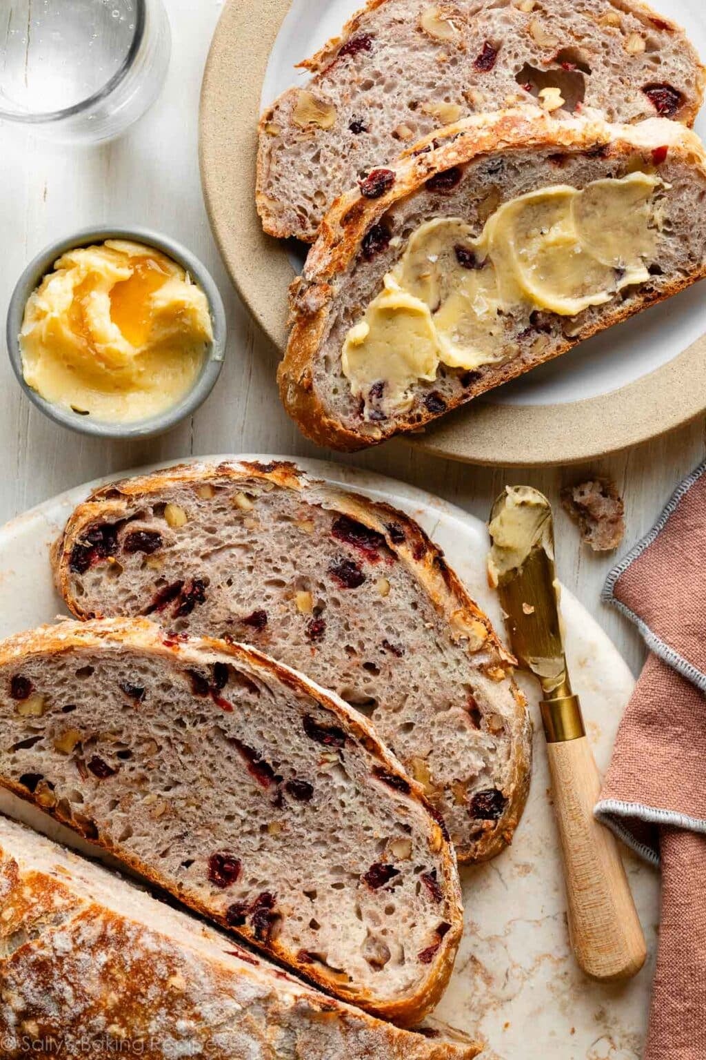 Crusty Cranberry Nut No-Knead Bread - Sally's Baking