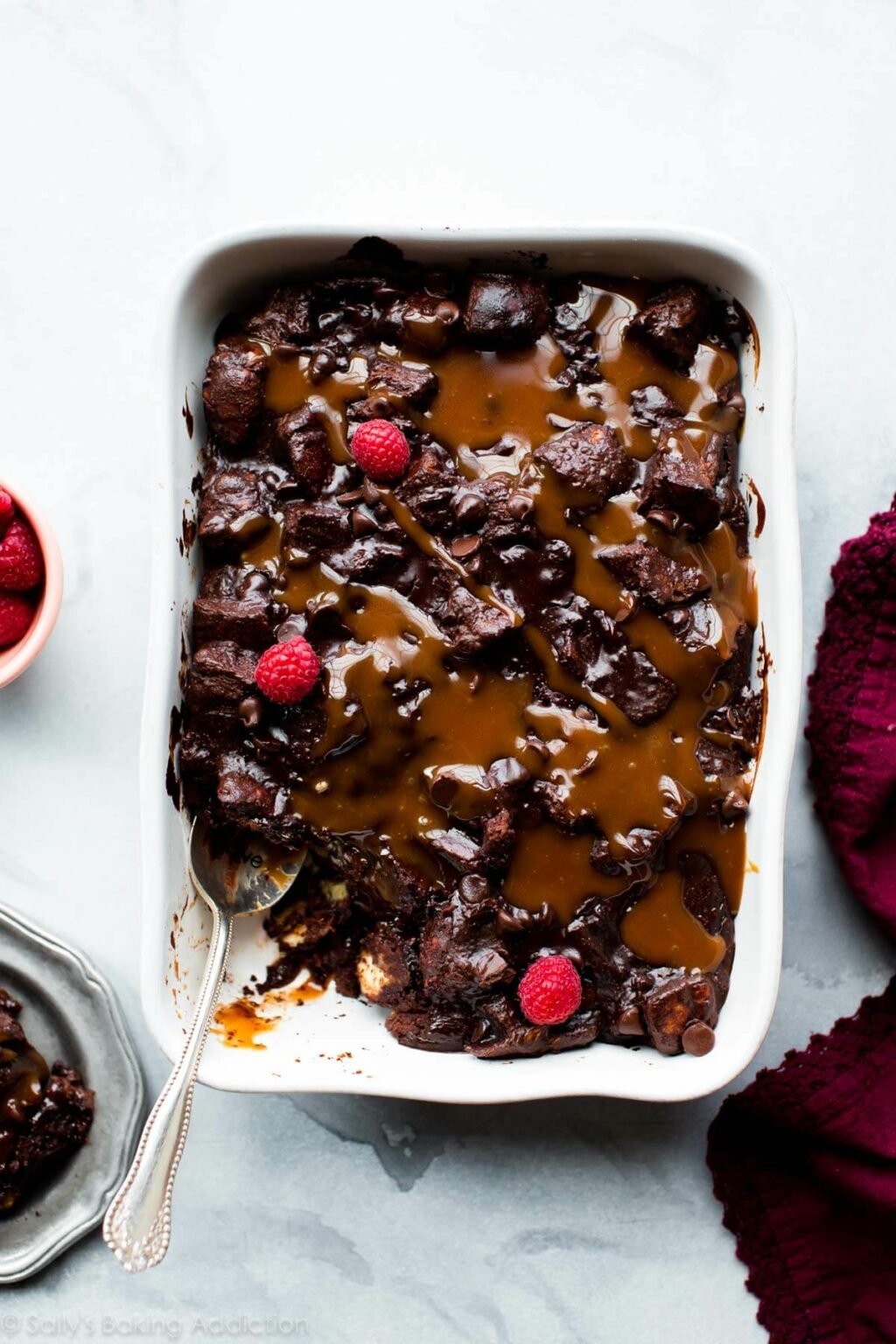 Dark Chocolate Bread Pudding - Sally's Baking