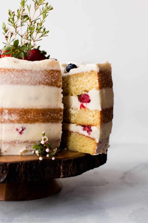 Vanilla Naked Cake - Sally's Baking