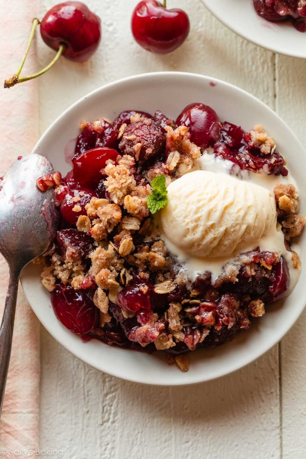 Homemade Cherry Crisp - Sally's Baking
