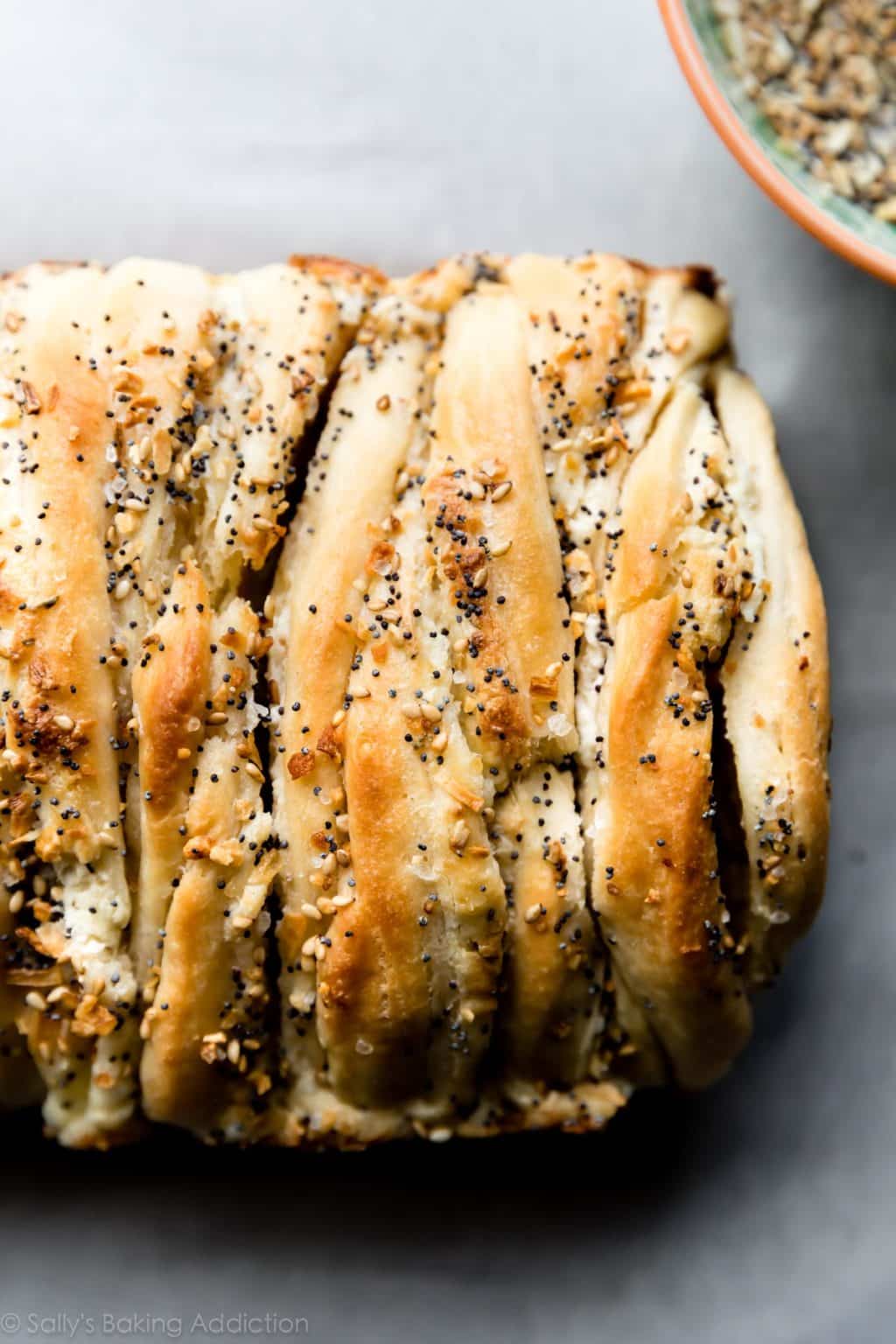 Everything Bagel Pull Apart Bread - Sally's Baking