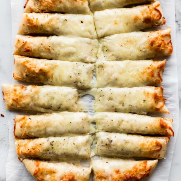 Cheesy Breadsticks Made from Pizza Dough - Sally's Baking