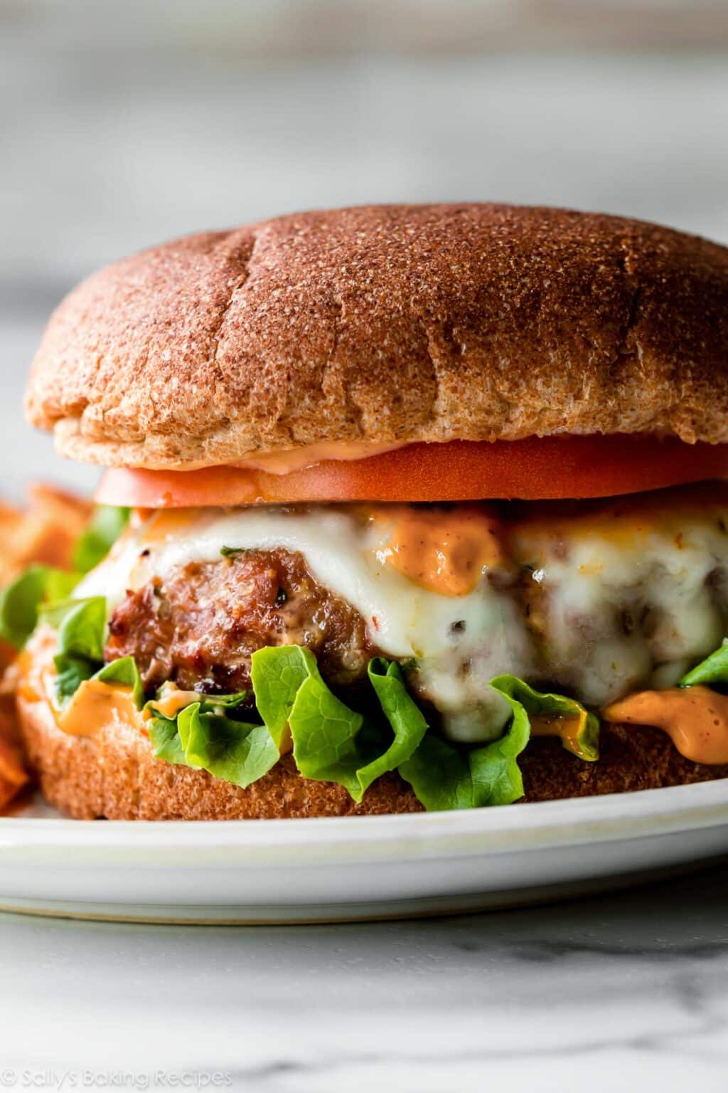 Caprese Pesto Chicken Burgers - Sally's Baking