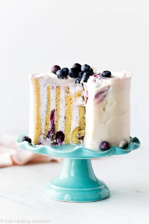 Vertical Cake (Lemon & Blueberry) - Sally's Baking