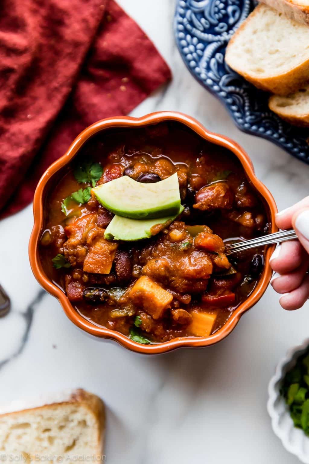 Vegetarian Pumpkin Chili - Sally's Baking