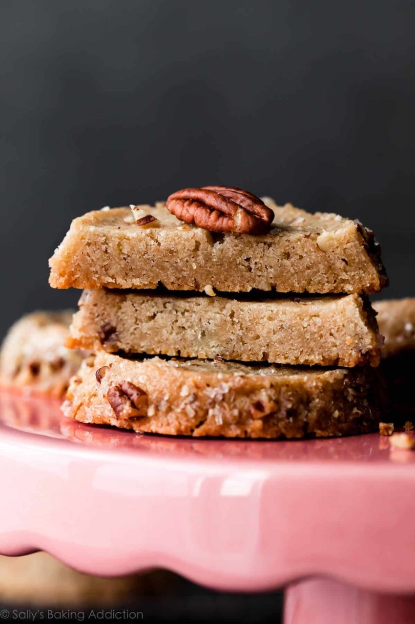 Pecan Shortbread Recipe - Sally's Baking