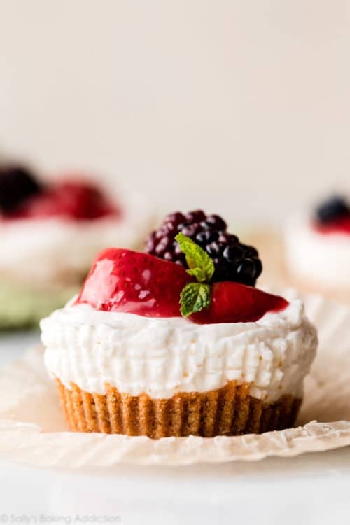 Mini No-Bake Cheesecakes - Sally's Baking