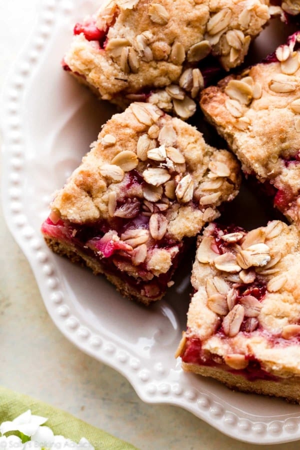 Strawberry Rhubarb Crumb Bars - Sally's Baking