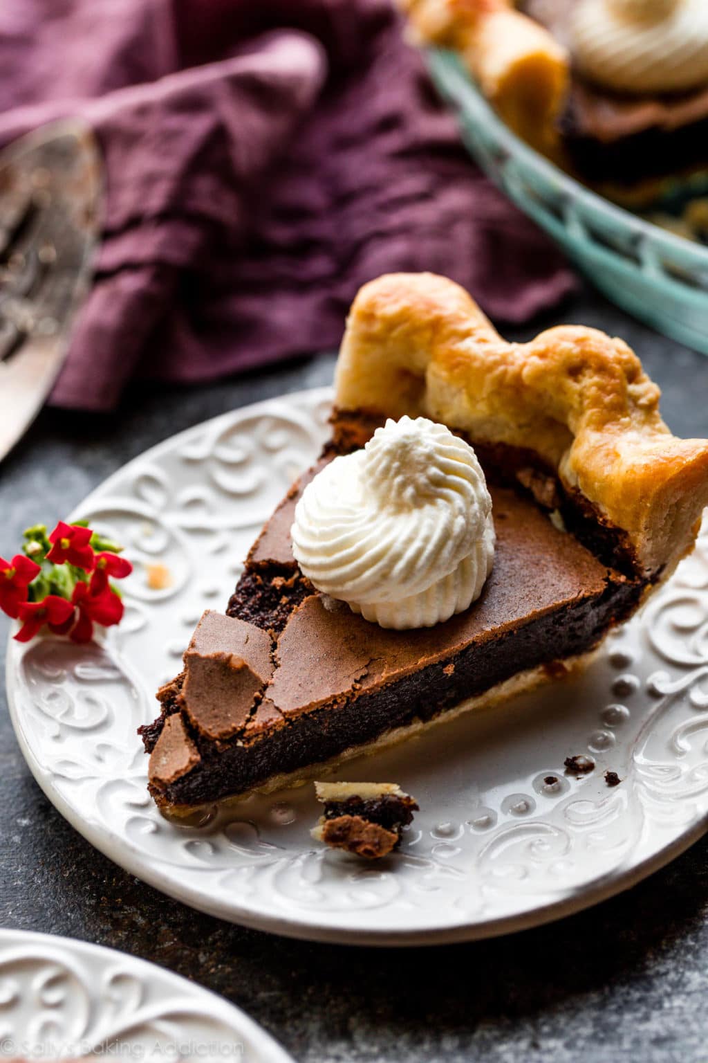 Magical Chocolate Chess Pie - Sally's Baking