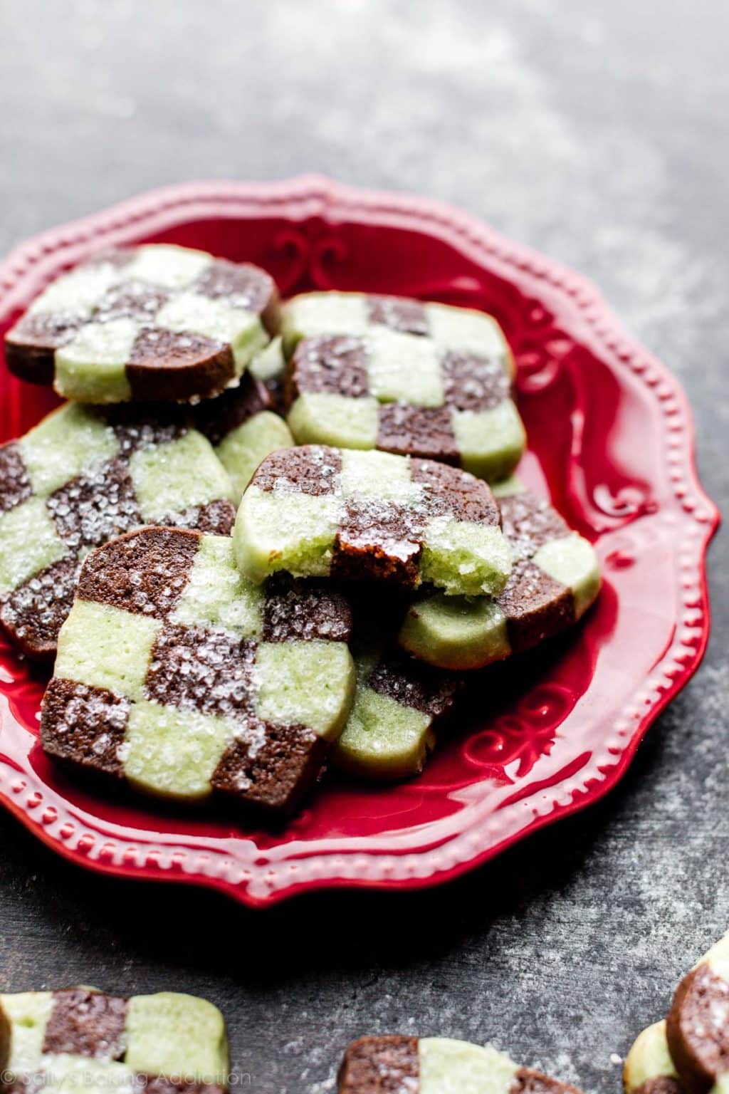 Mint Chocolate Checkerboard Cookies - Sally's Baking