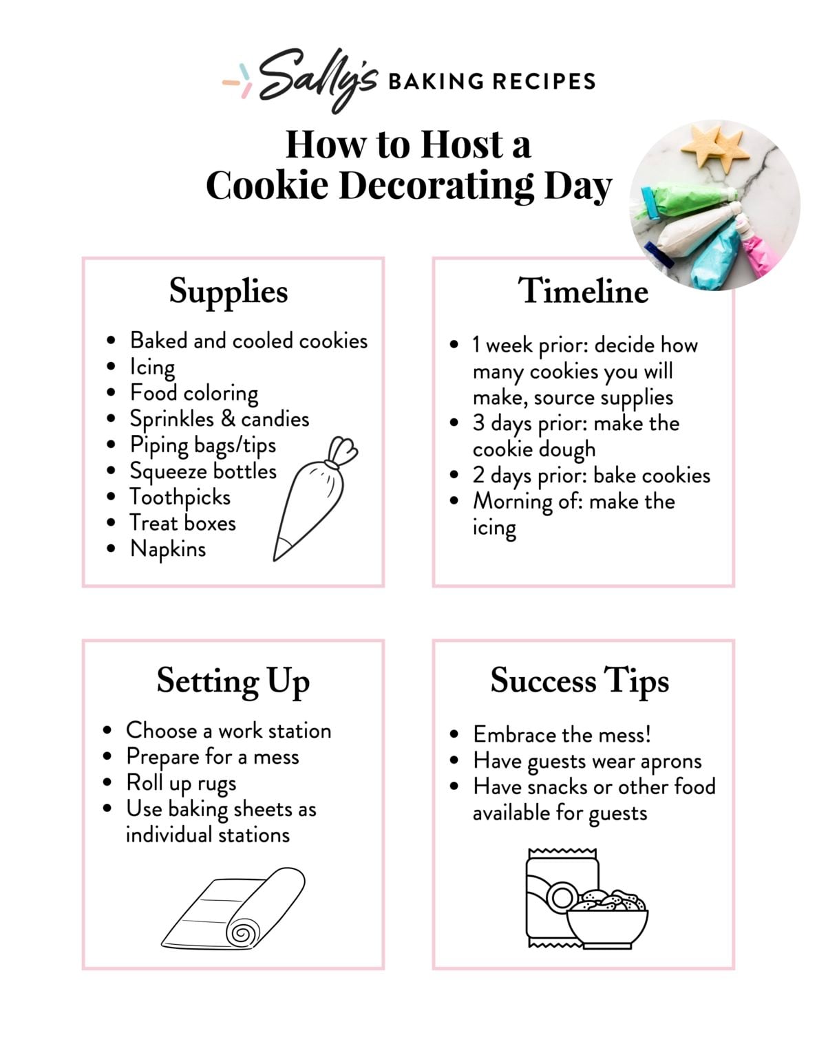 How to Host a Cookie Decorating Day (& Free Printable) - Sally's Baking