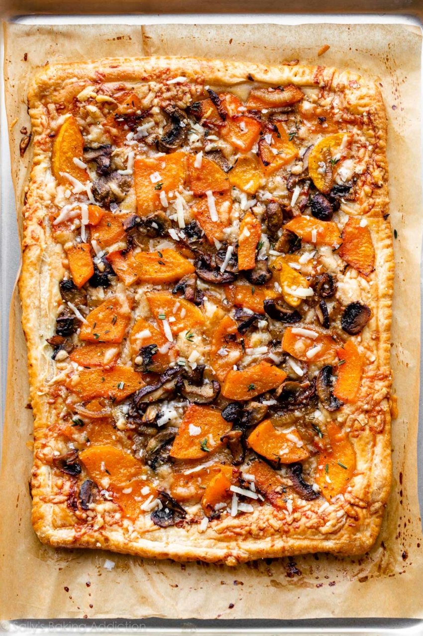 Butternut Squash & Mushroom Tart - Sally's Baking