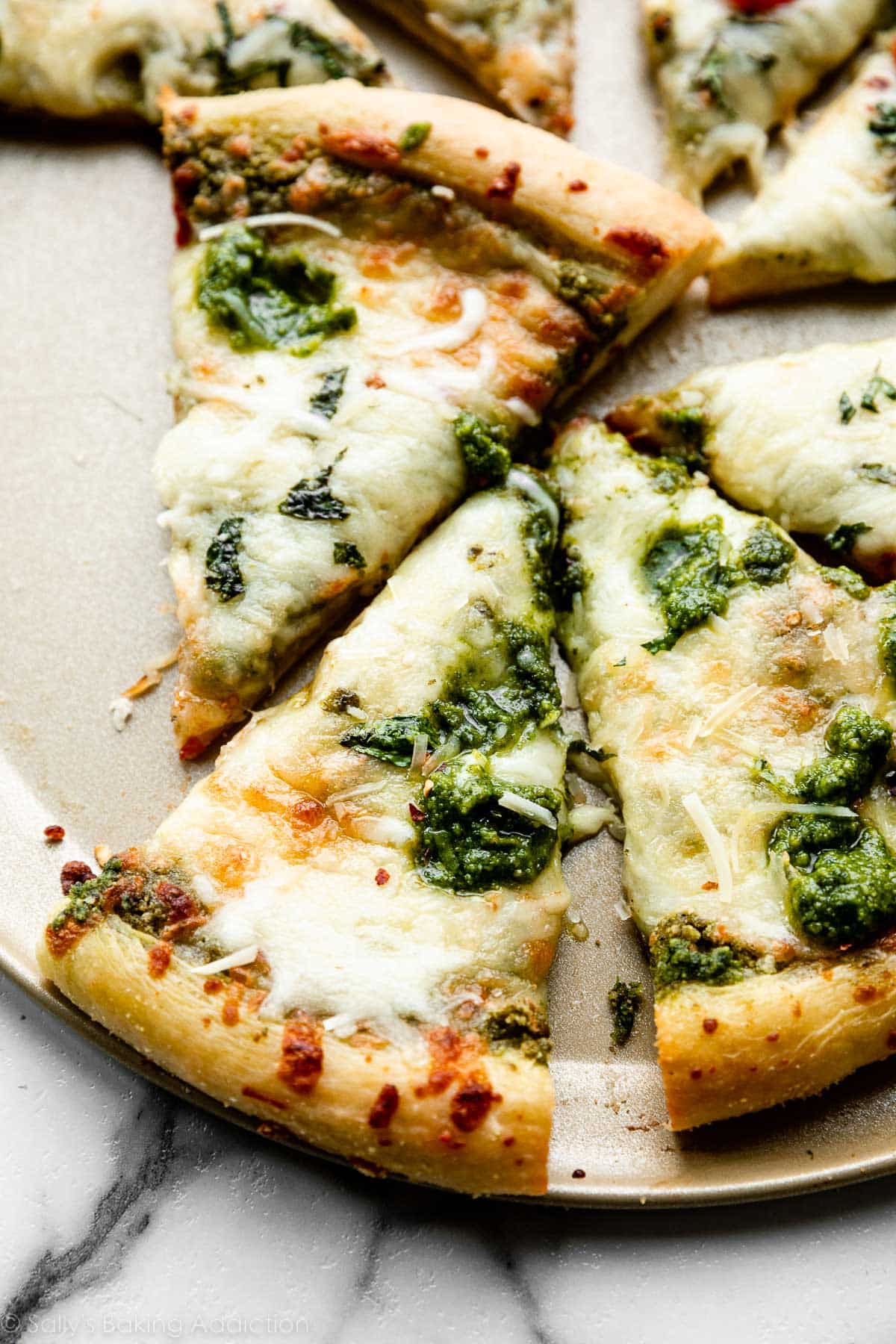 Easy Pesto Pizza Recipe Sally s Baking Addiction Cinnamon And Spice 