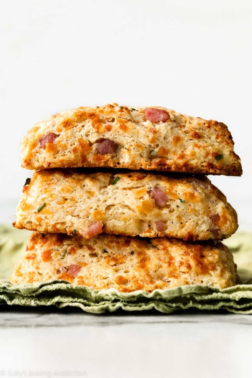 Savory Ham & Cheese Scones - Sally's Baking