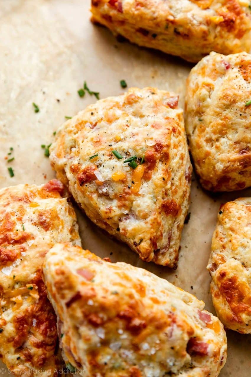 Savory Ham & Cheese Scones - Sally's Baking