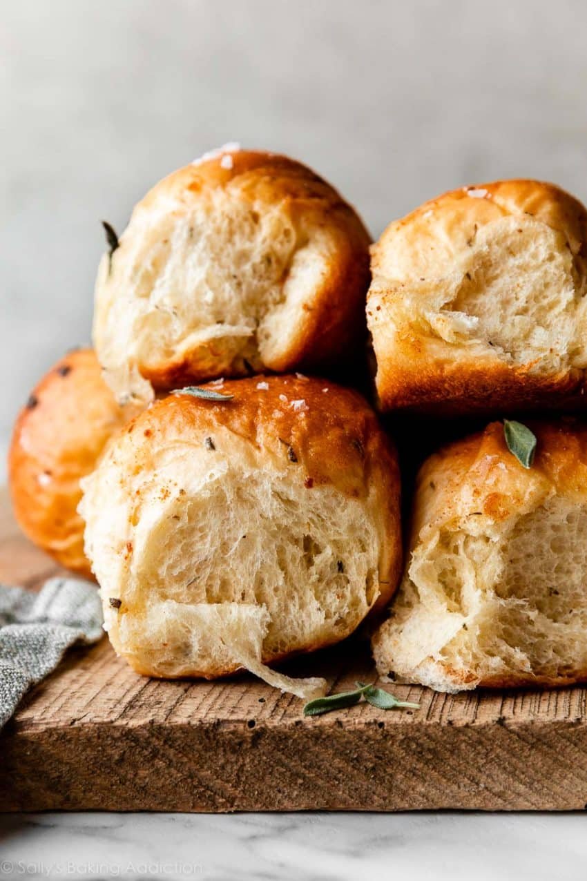 Brown Butter Sage Dinner Rolls - Sally's Baking