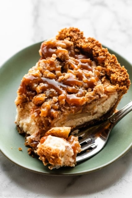 Caramel Apple Cheesecake Pie - Sally's Baking