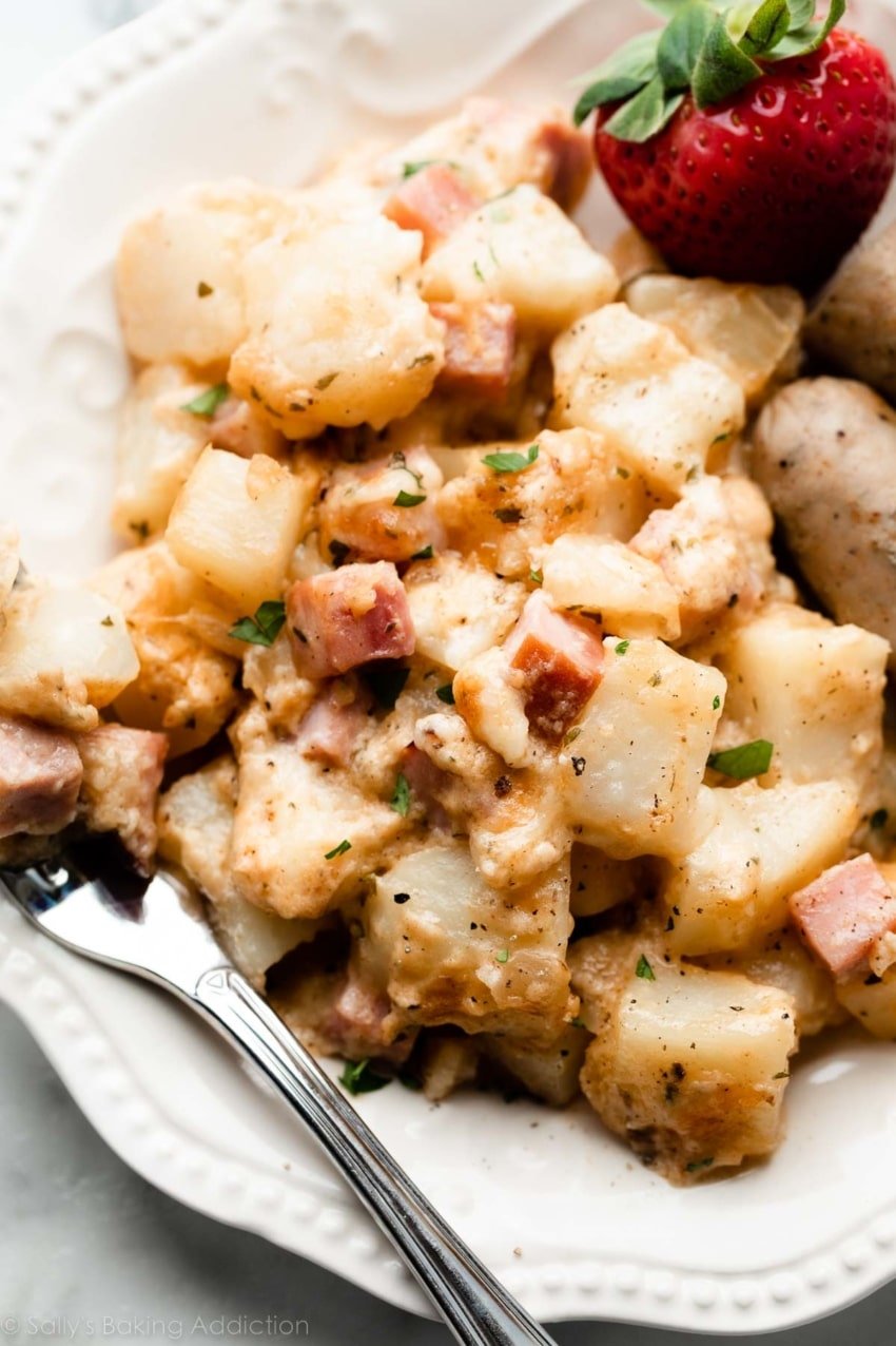 Cheesy Ham & Potato Casserole - Sally's Baking