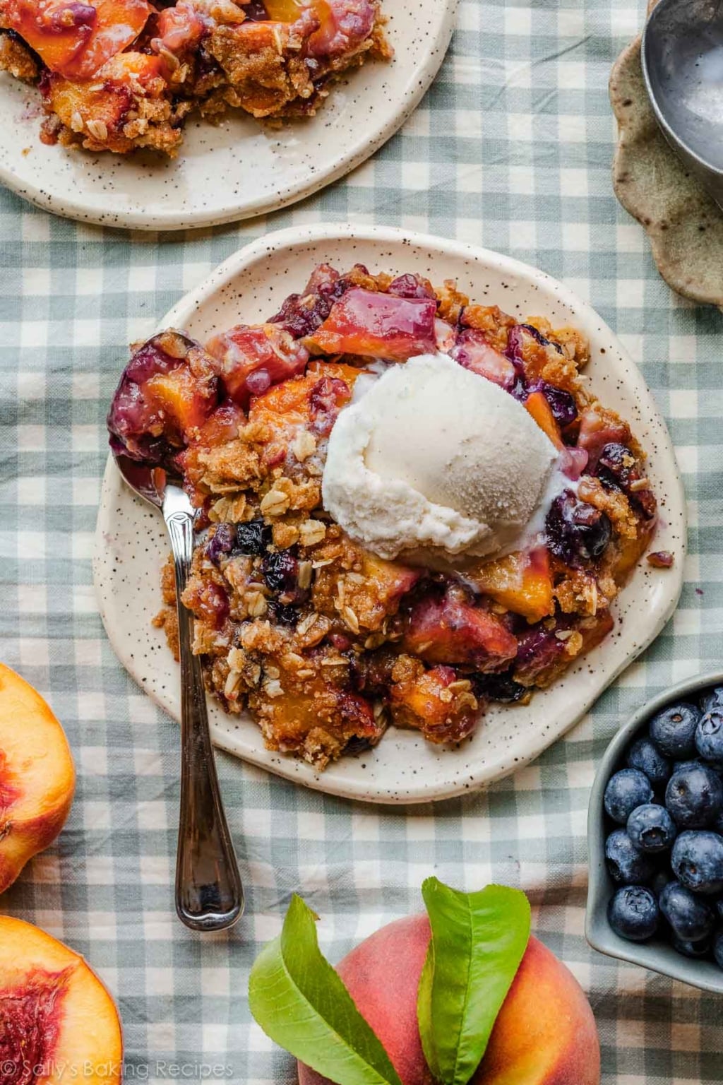 Brown Butter Blueberry Peach Crisp - Sally's Baking