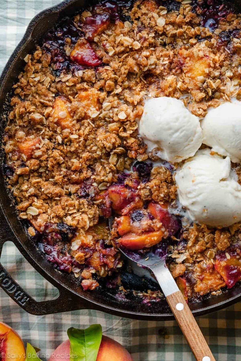 Brown Butter Blueberry Peach Crisp - Sally's Baking